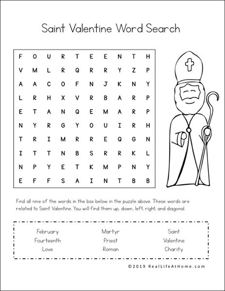 Saint Valentine Activities Printable Packet for Kids - Etsy