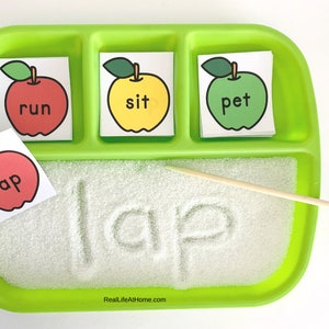 Printable 24 Apple CVC Word Cards for Preschool and Kindergarten ...
