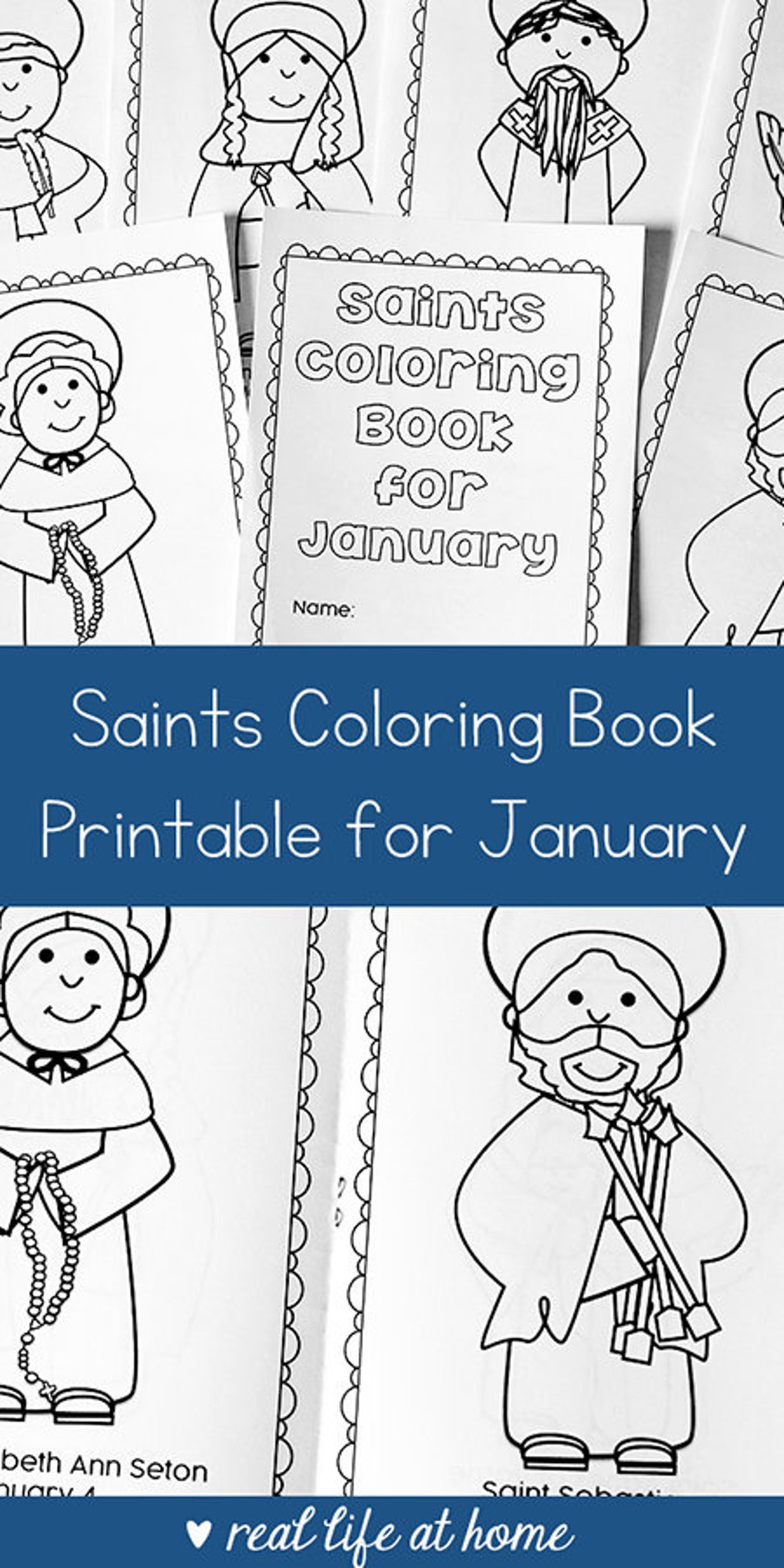 Catholic Saints Coloring Book for January - Etsy UK