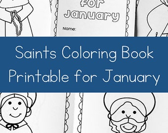 Catholic Coloring Book: Saints - Etsy