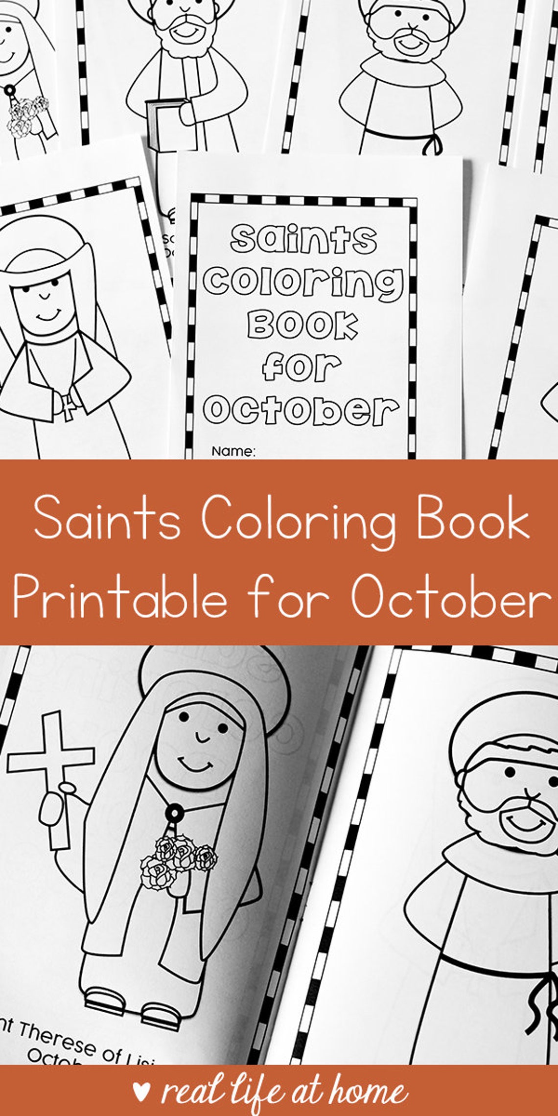 Catholic Saints Coloring Book for October - Etsy