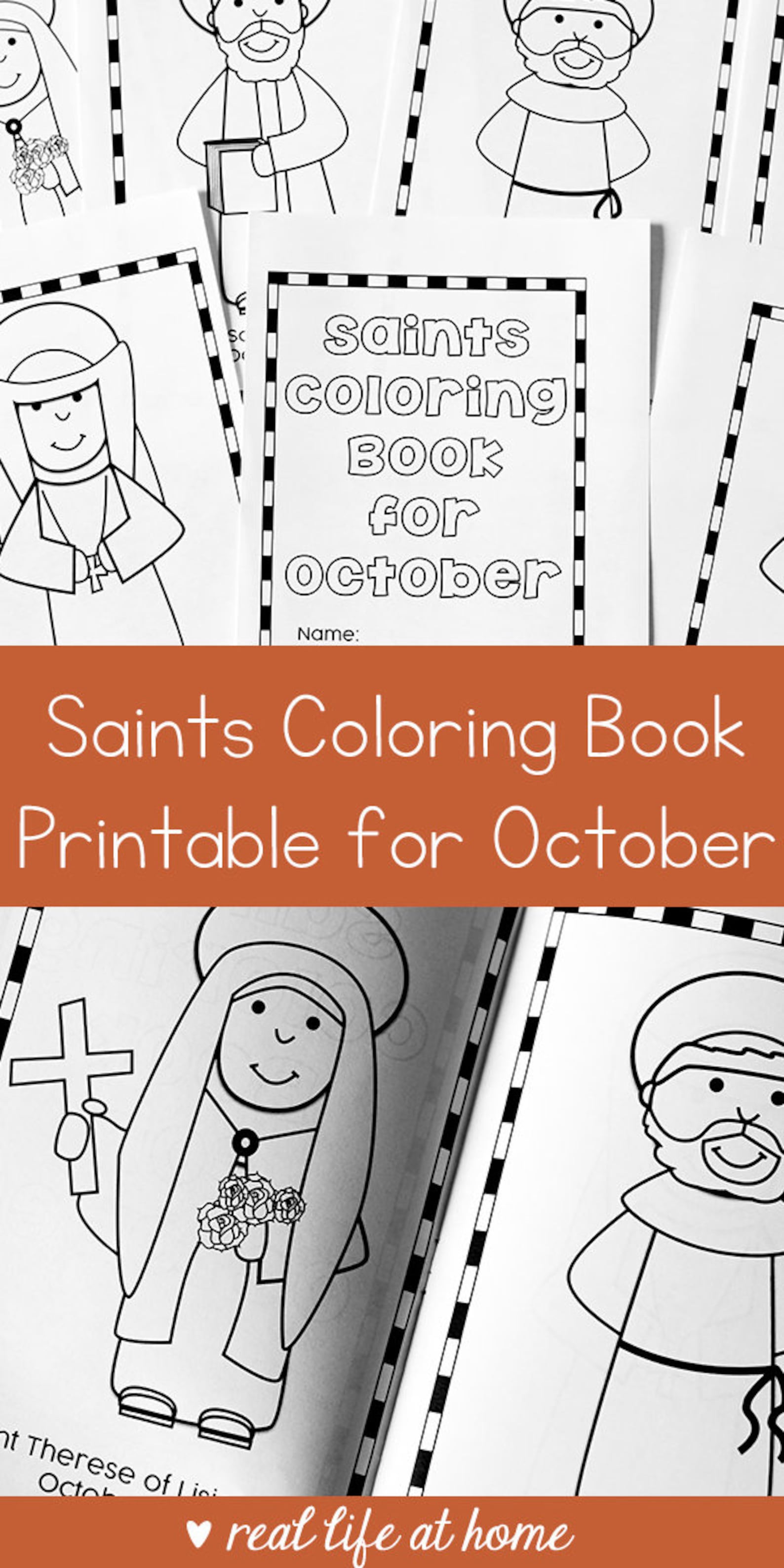 Catholic Saints Coloring Book for October - Etsy