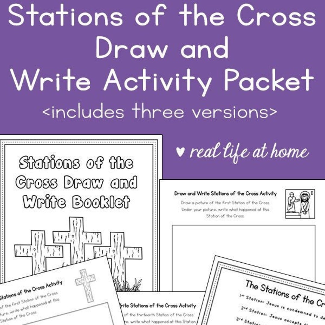 Draw and Write Stations of the Cross Activity Packet (instant Download ...