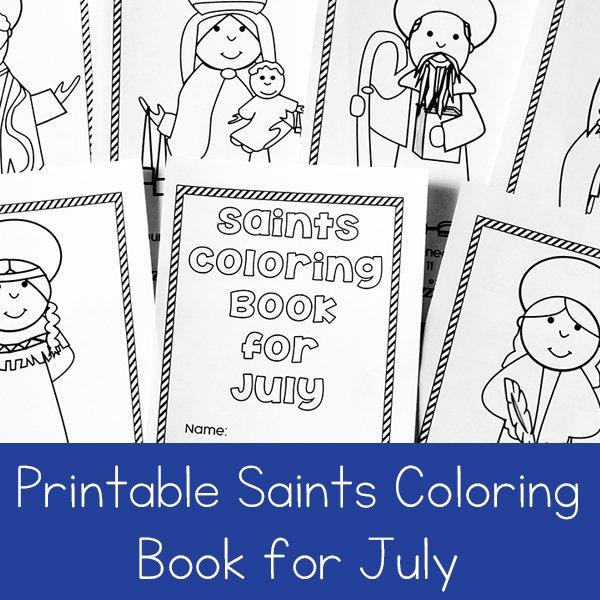 Catholic Saints Coloring Book for July - Etsy