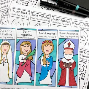 Color Your Own Saints Bookmark Set - 48 Bookmarks With 24 Different ...