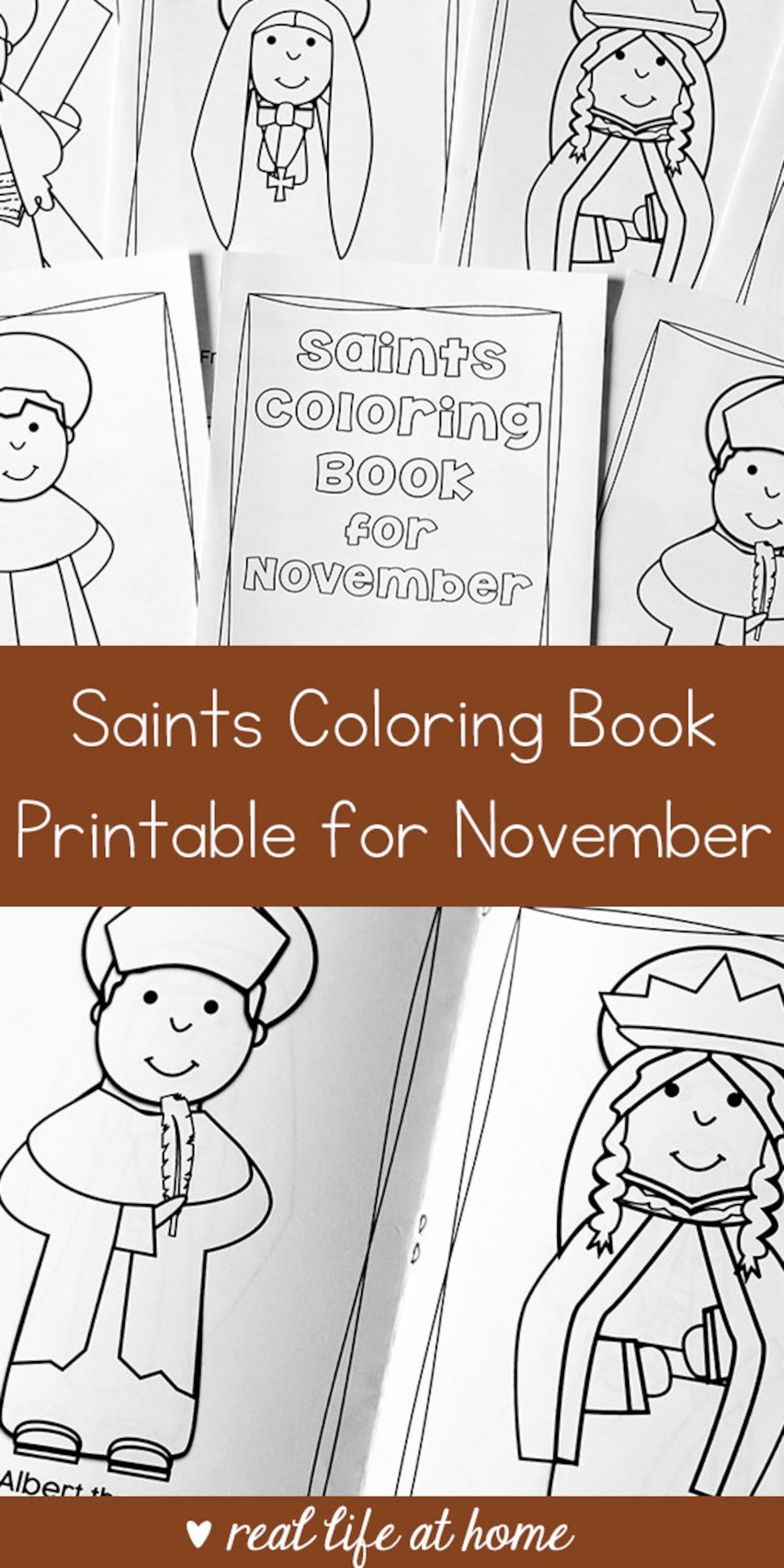 Catholic Saints Coloring Book for November - Etsy