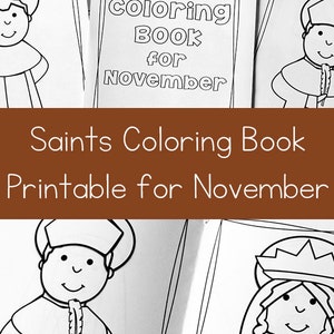 Catholic Saints Coloring Book for November - Etsy