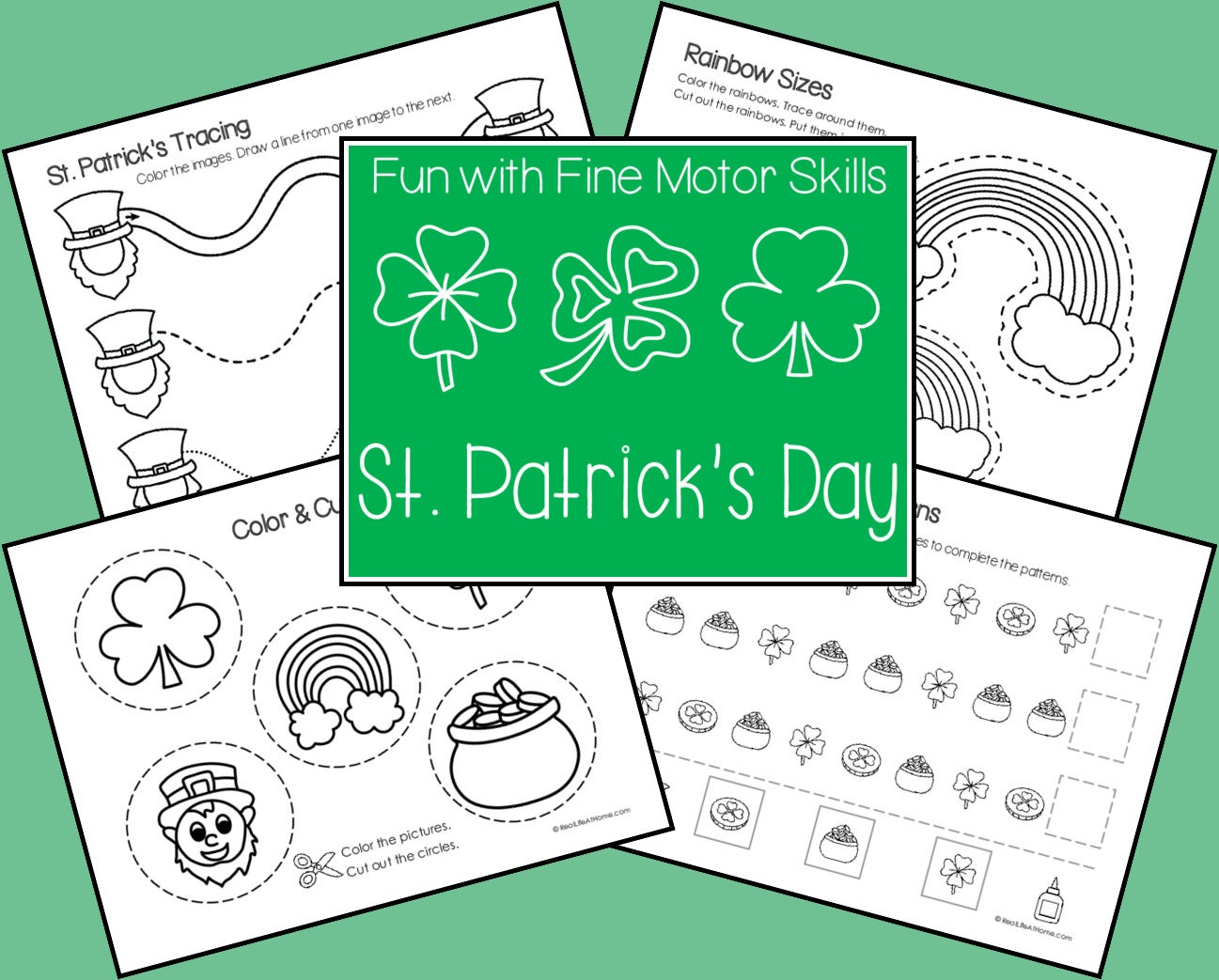 Saint Patrick's Day Fine Motor Skills Packet for Preschool - 1st Grade ...