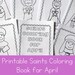 Catholic Saints Coloring Book for April - Etsy