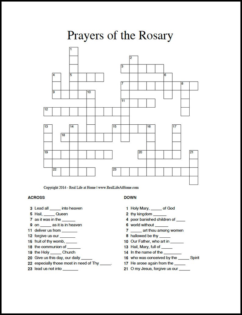 Saint Mary and the Rosary Activity Packet - Etsy