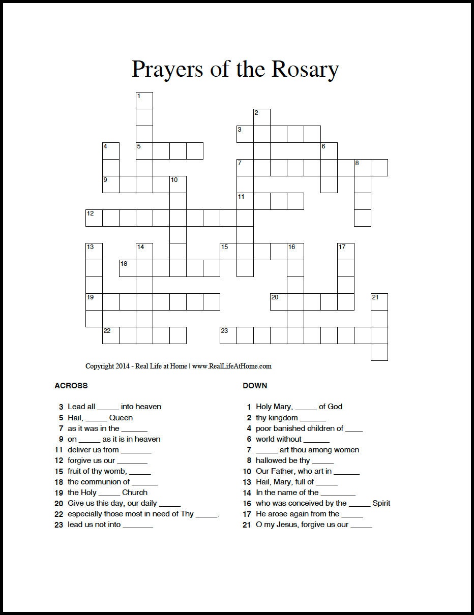 Saint Mary and the Rosary Activity Packet - Etsy