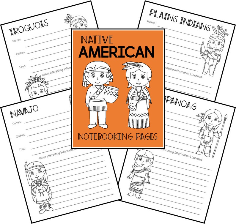 Native American Tribes Report Pages Packet (native American Notebooking ...