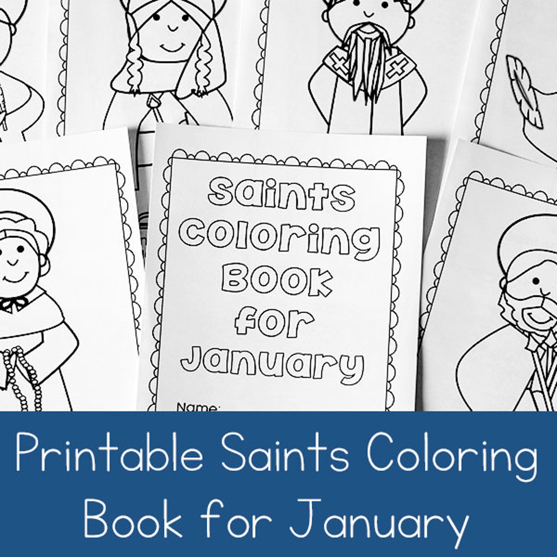Catholic Saints Coloring Book for January - Etsy UK