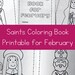 Catholic Saints Coloring Book for February - Etsy