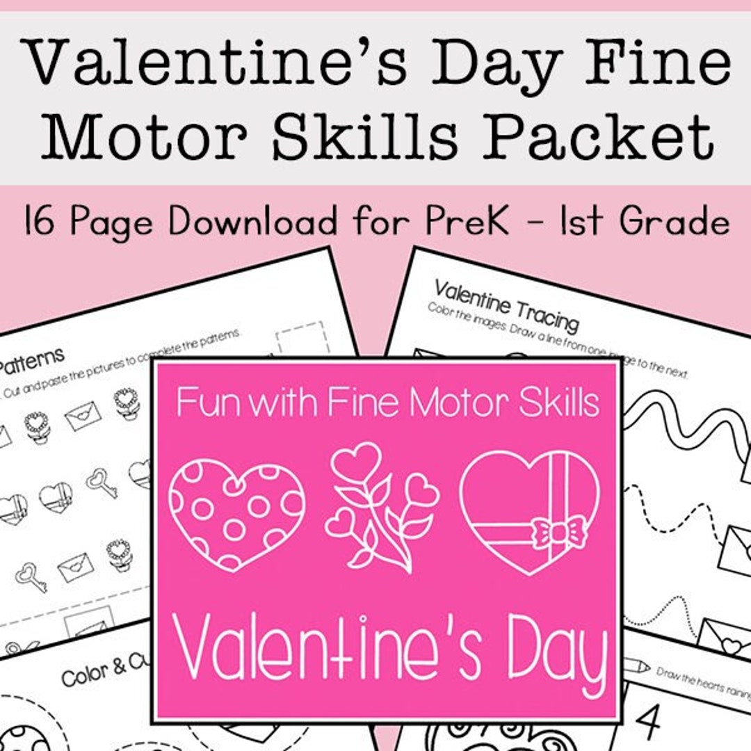 Valentine's Day Fine Motor Skills Packet for Preschool - 1st Grade - Etsy