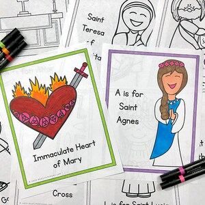 Catholic ABC Coloring Pages BUNDLE for Kids: Letters A - Z (312 ...