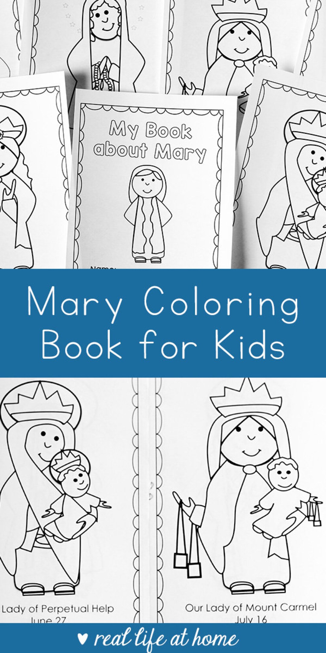 Saint Mary Coloring Book for Kids (instant Download Printable) - Etsy