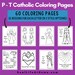 Catholic ABC Coloring Pages BUNDLE for Kids: Letters A - Z (312 ...