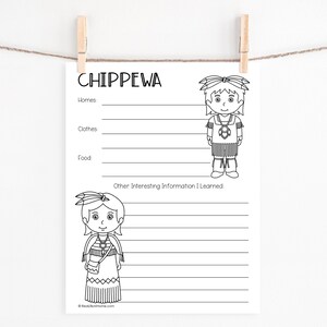 Native American Tribes Report Pages Packet (native American Notebooking ...