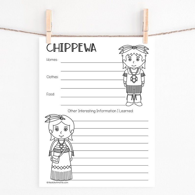 Native American Tribes Report Pages Packet (native American Notebooking ...