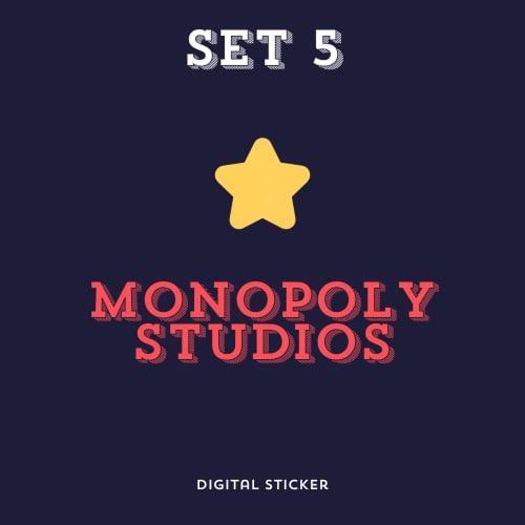 Monopoly Studios With 1 Star - Digital Sticker - Etsy