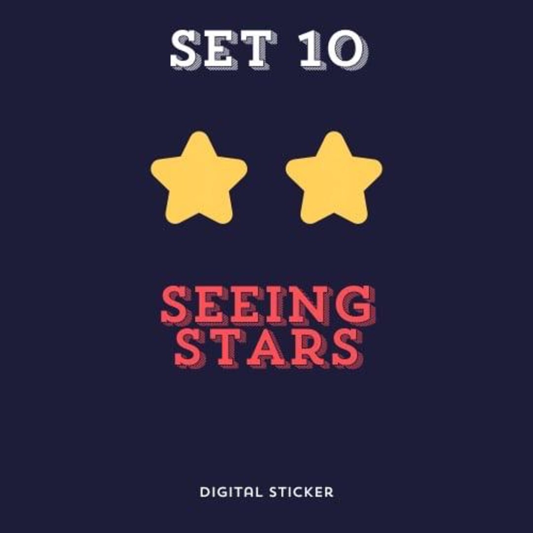 Seeing Stars With 2 Stars - Digital Sticker - Etsy