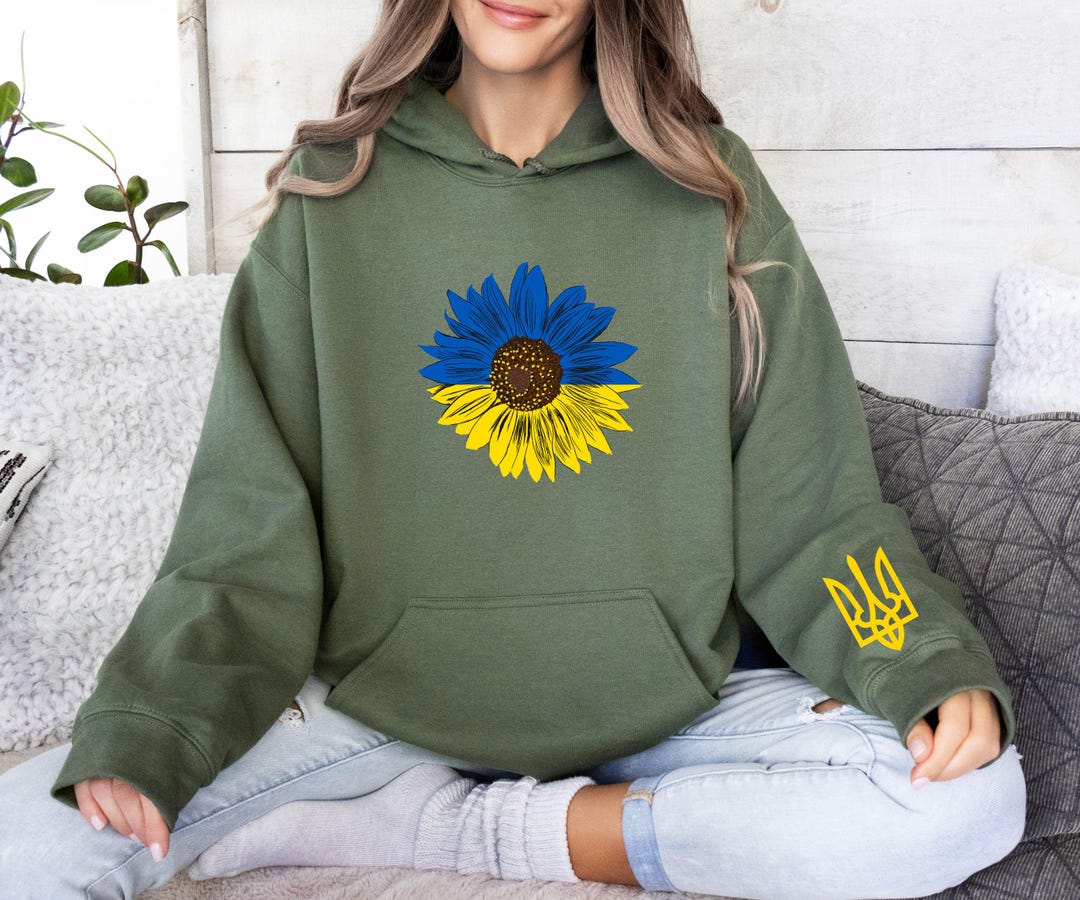 Sunflower Ukraine Sweatshirt or Shirt, Ukraine Hoodie, Pray for Ukraine ...