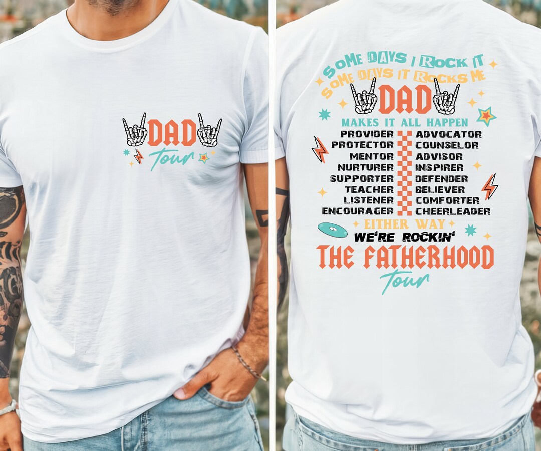 Dad Tour T-shirt, Fatherhood Rocker Tee - Etsy