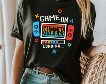 Game on Summer Loading Shirt: Boys Gamer Vacation Tee - Etsy