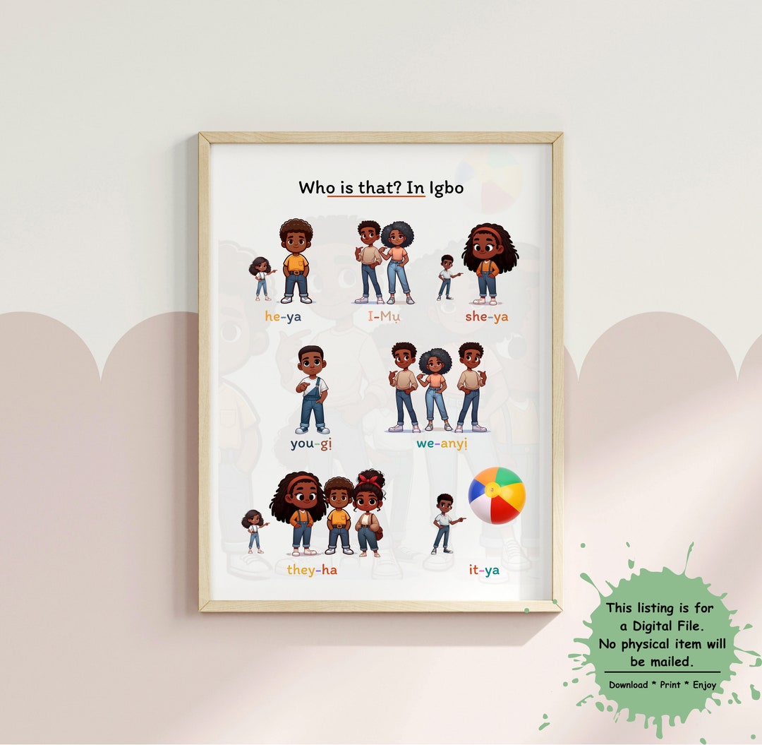 Who Questions in Igbo Poster, Educational Wall Art for Classroom and ...