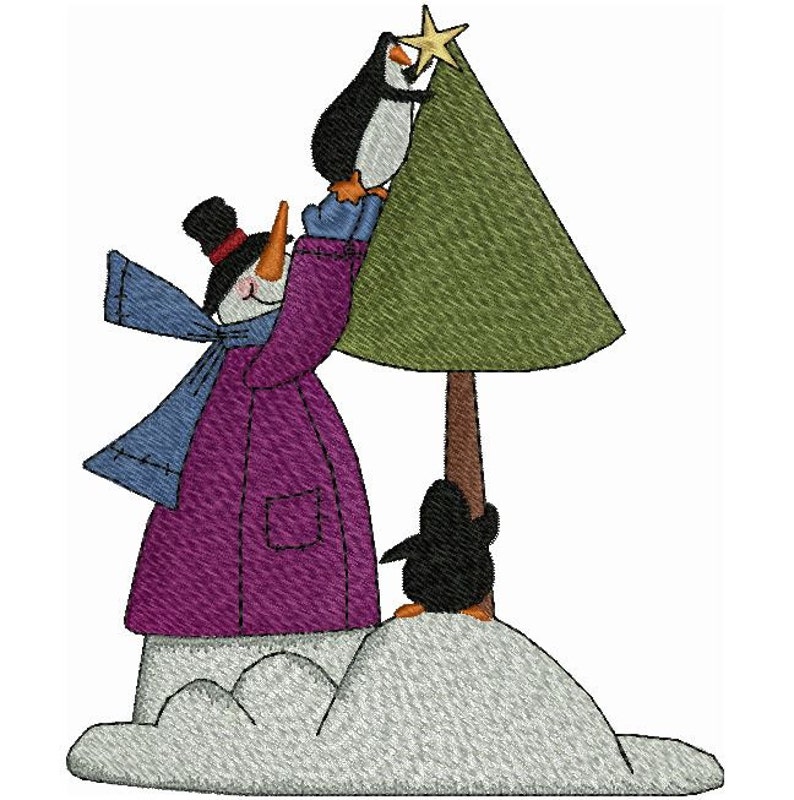 Penguin & Snowman Fun Embroidery Designs - Etsy