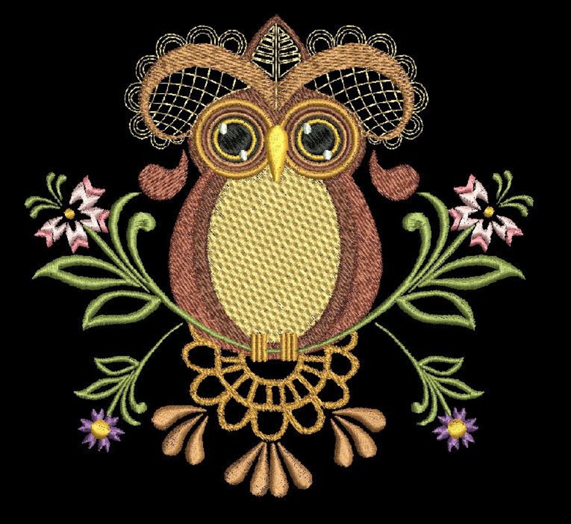 Amazing Owls Machine Embroidery Set - Etsy