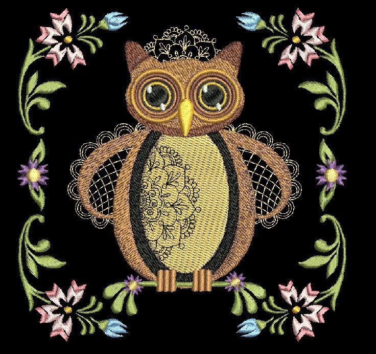 Amazing Owls Machine Embroidery Set - Etsy