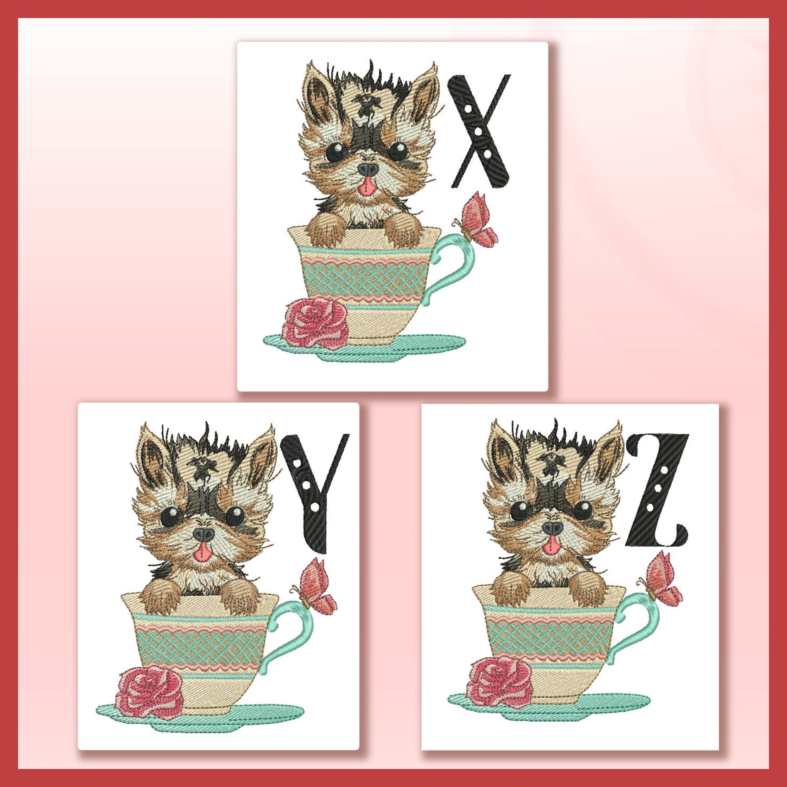 Teacup Yorkie Font Set - Etsy
