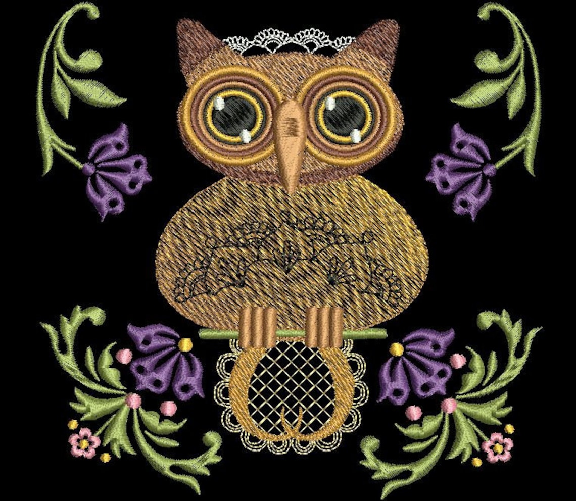 Amazing Owls Machine Embroidery Set - Etsy