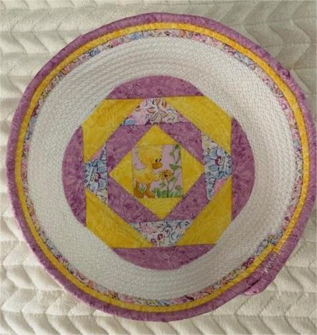 Handmade Pineapple Block Chick Easter Rope Bowl - Etsy