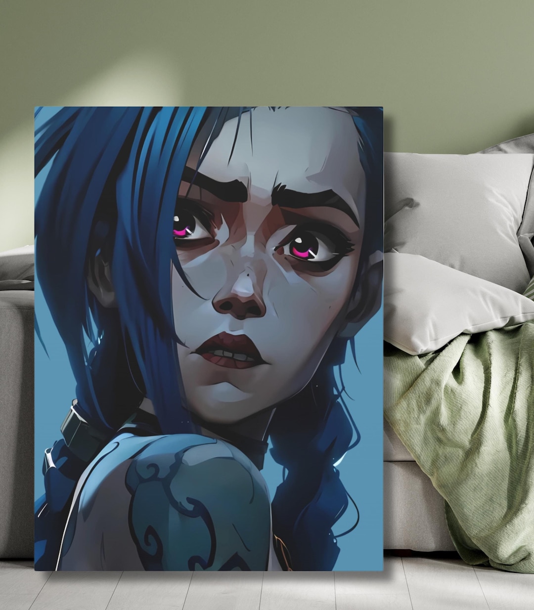 Arcane Style Canvas Jinx Arcane Inspired Canvas Jinx Arcane Fan Poster ...