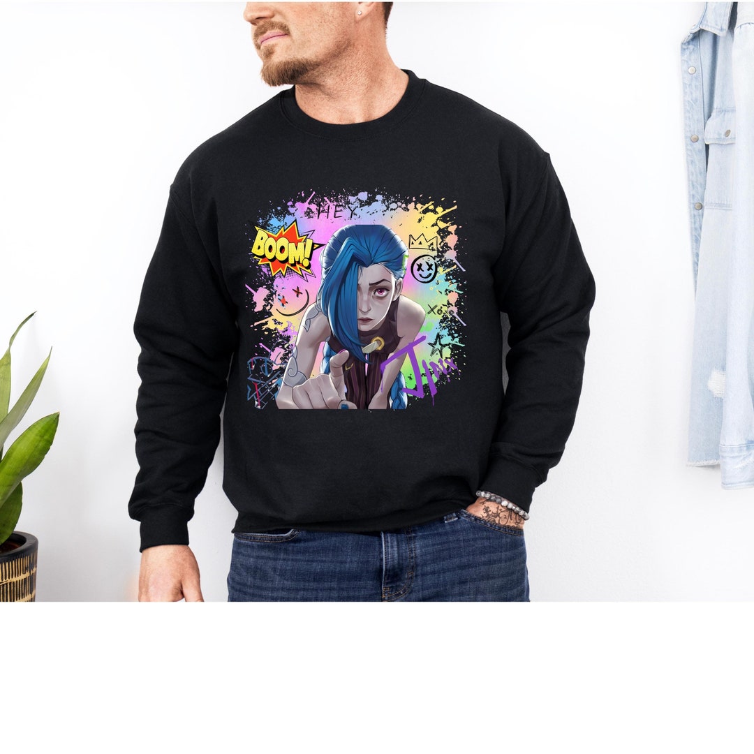 Jinx Style Sweatshirt Champion Jinx Inspired Hoodie Zaun Hoodie Jinx ...