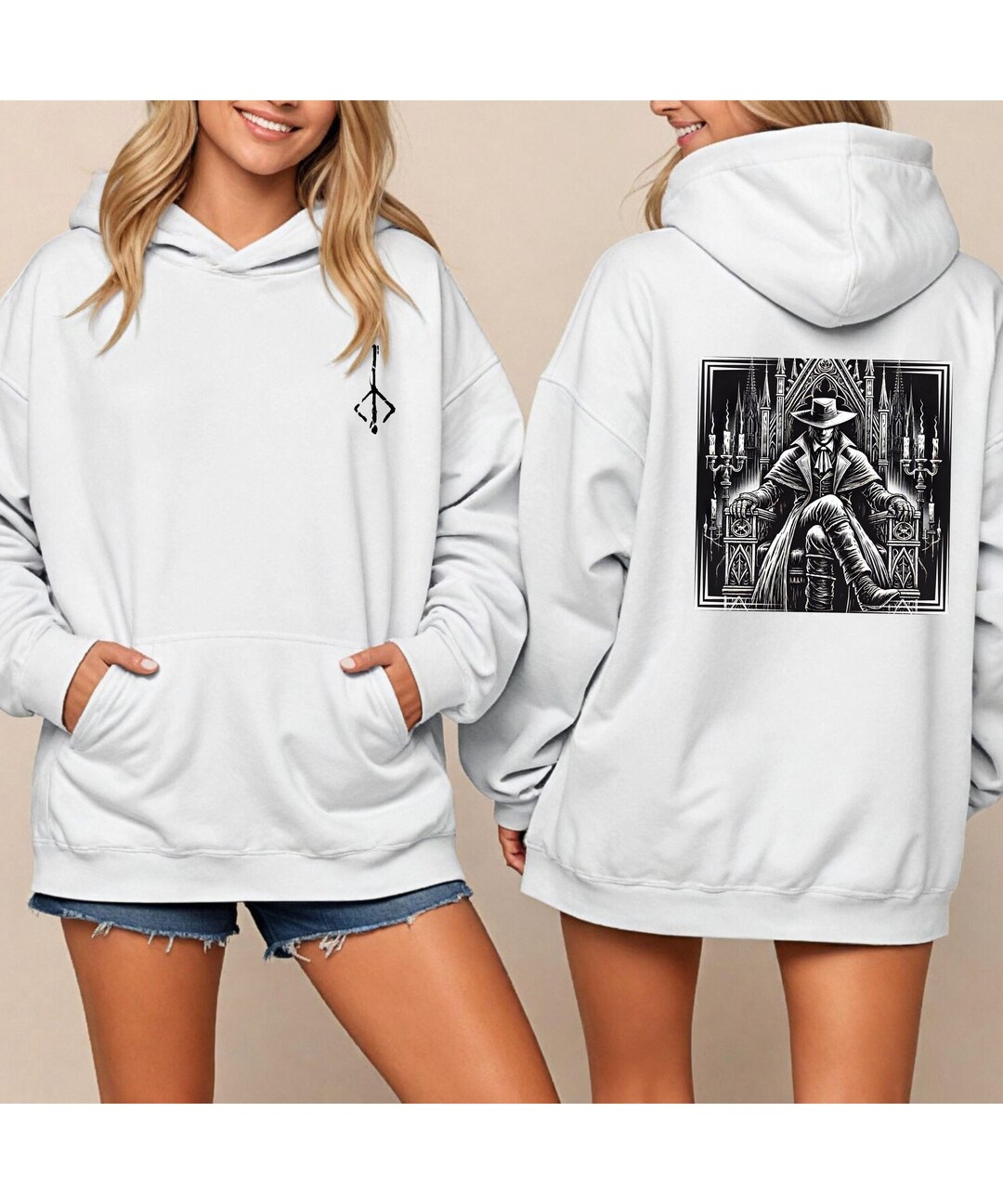 Bloodborne Hunter Reversible Hoodie Gaming Sweatshirt Bloodborne Shirt ...