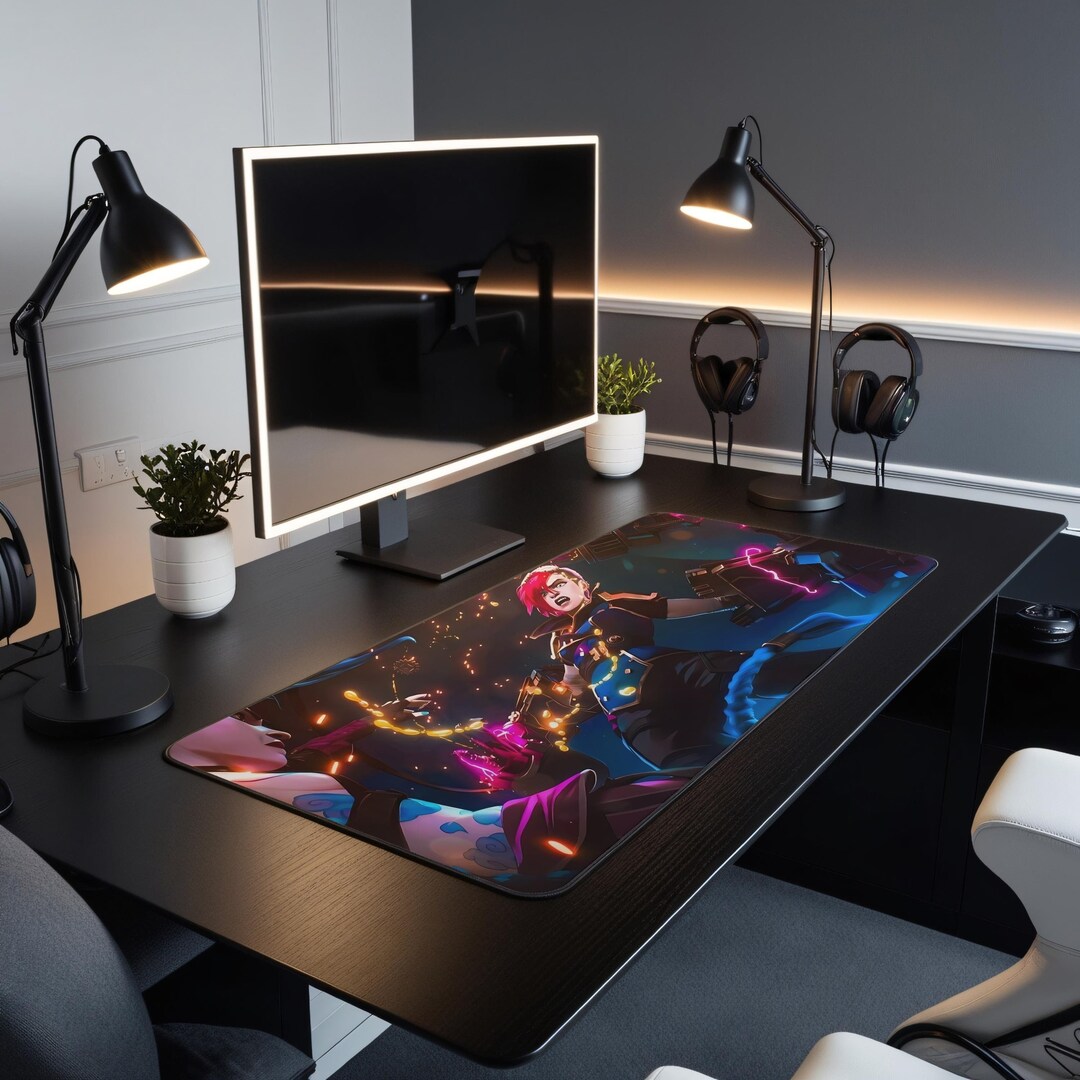 Jinx Vi Colorful Desk Mat Jinx Vi Aesthetic Large Desk Mat Vi Jinx ...