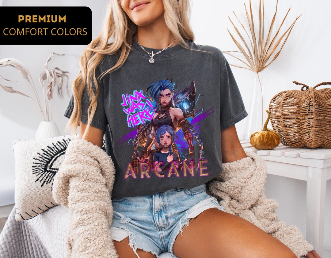 Jinx Was Here Shirt Arcane Inspired Tshirt Powder Style Tee Jinx ...