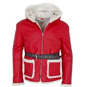 Santa Claus Huddie Shearling Jacket for Christmas Chronicles Santa ...