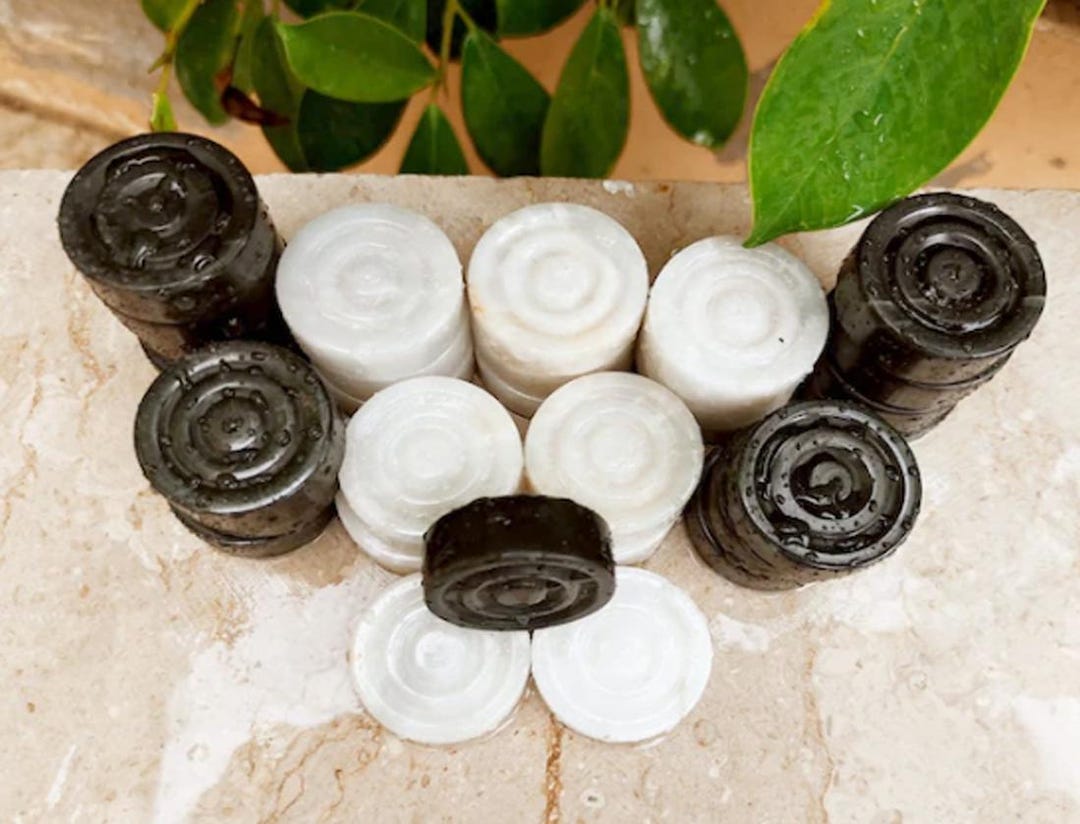 Marble Black & White Big Board Games Complete Checker Figures -suitable ...