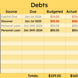 Monthly Budget Planner - Etsy