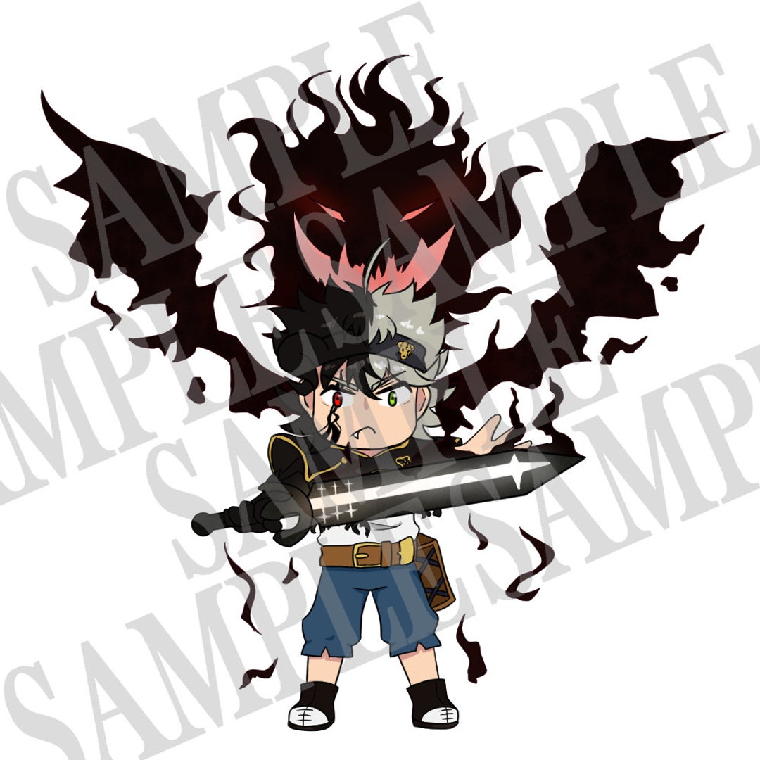 Asta Black Clover Keychain - Etsy