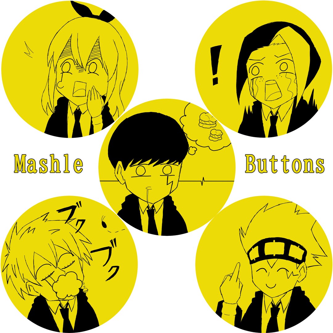 Mashle Anime Buttons - Etsy