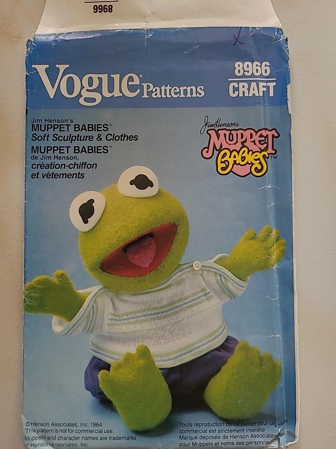 Kermit the Frog Muppet Babies 8966 Vogue Sewing Pattern Uncut - Etsy