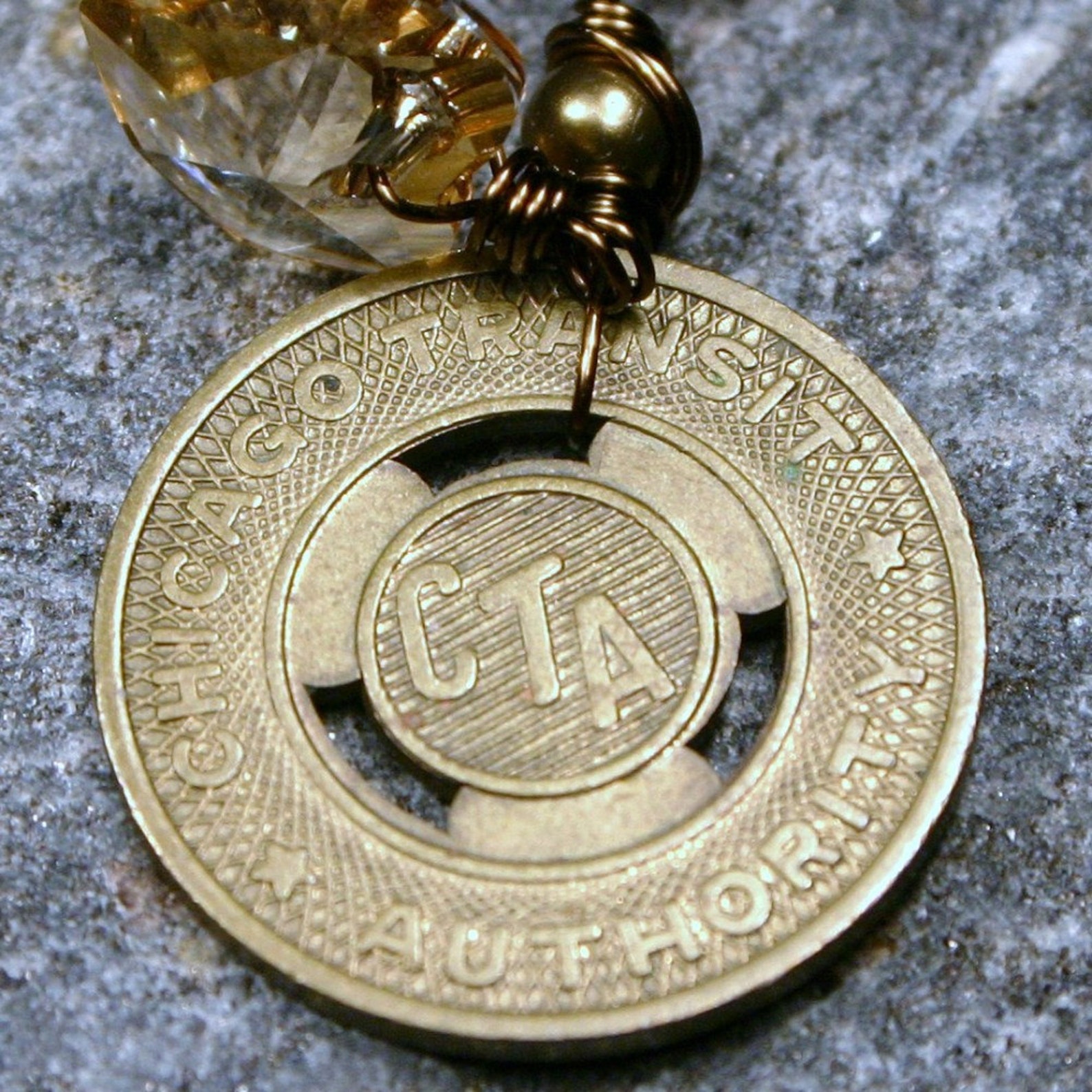 Chicago IL Token Necklace Illinois Subway L El CTA Train | Etsy