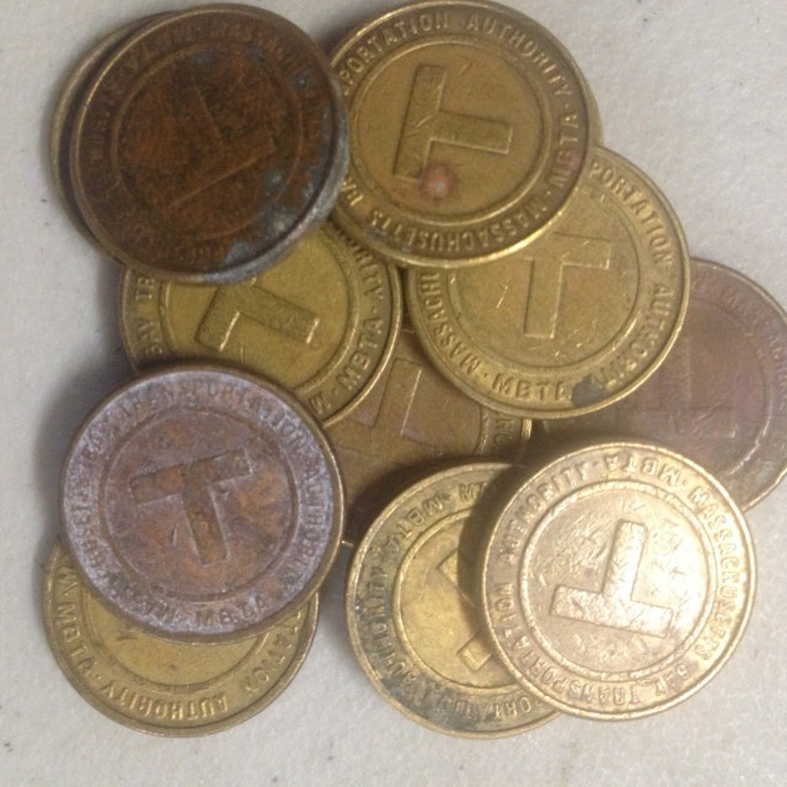 Boston MA Token Necklace City MBTA Subway Vintage T Transit | Etsy