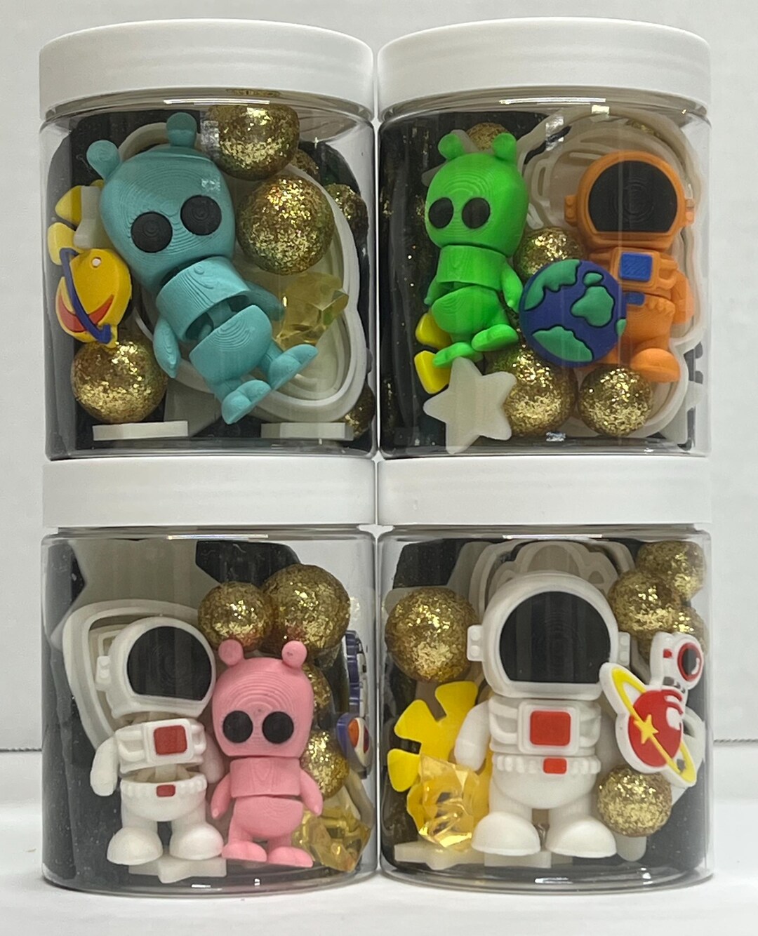 Space Sensory Play Dough Jar: Alien & Astronaut Figures - Etsy